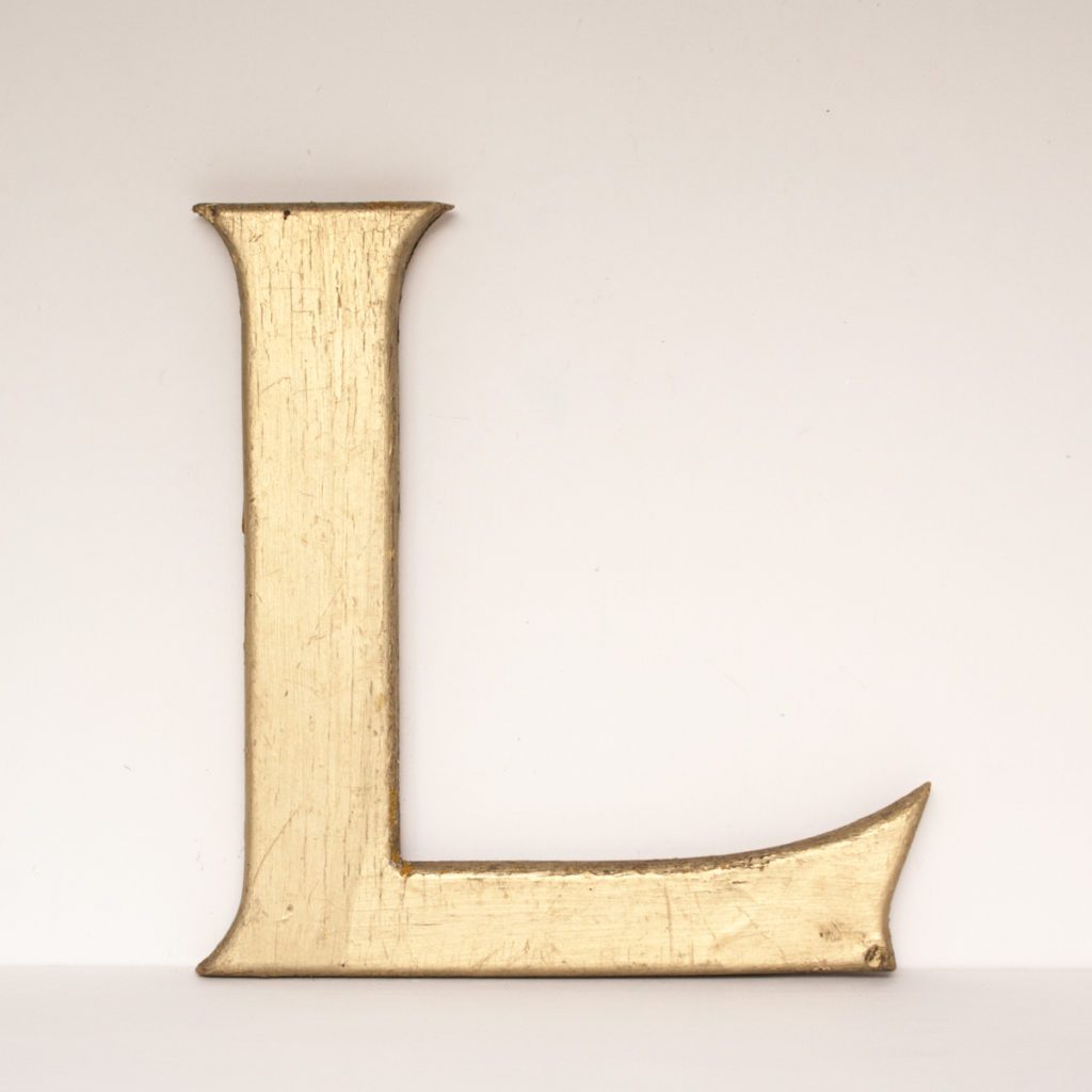 Giant Reclaimed Metal Letter L - Vintage Matters