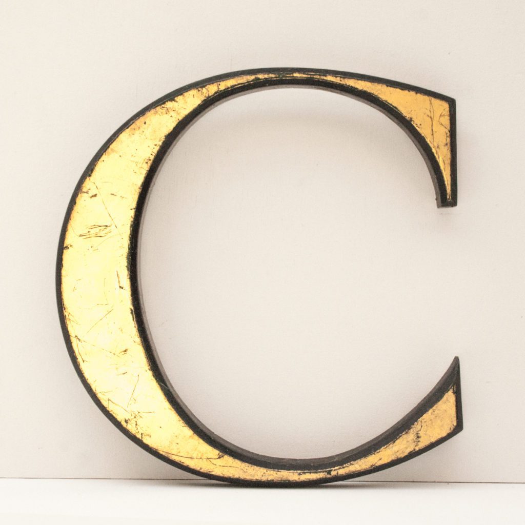 Reclaimed Blue Metal Letter C – Vintage Matters