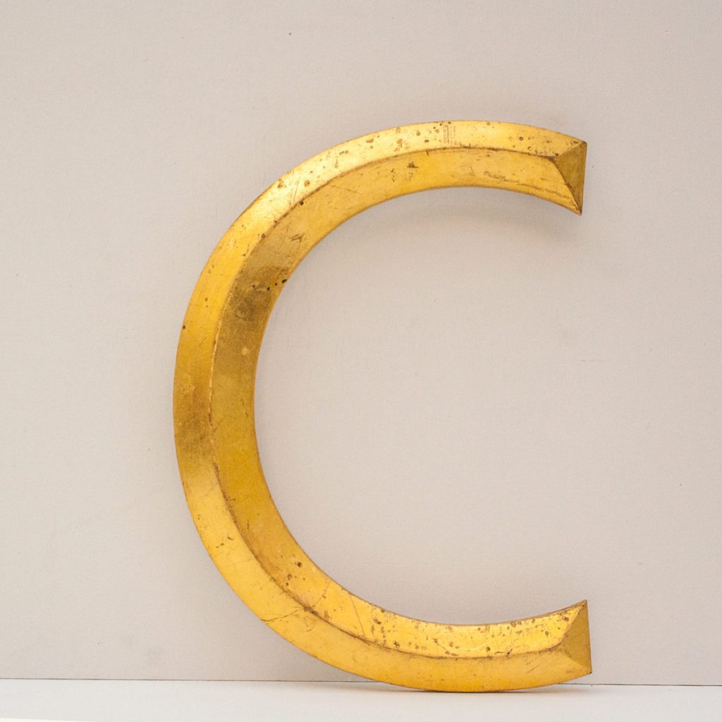 Reclaimed Blue Metal Letter C – Vintage Matters