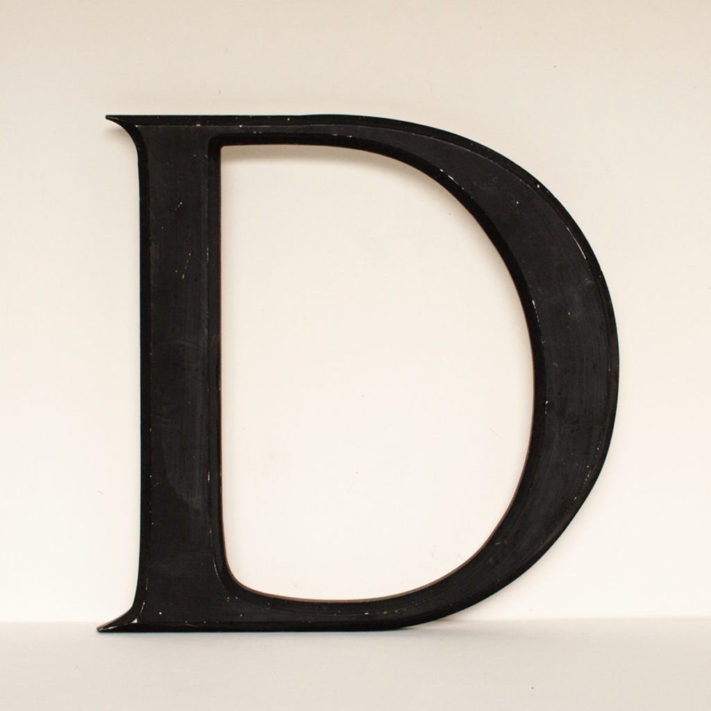 Reclaimed Black Resin Letter D – Vintage Matters