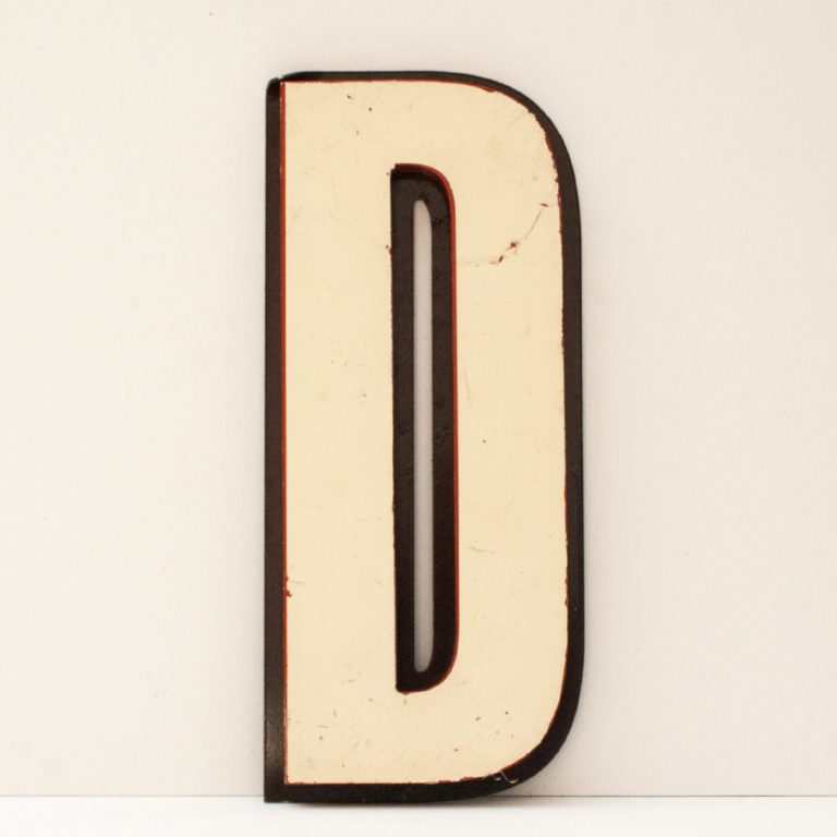 Reclaimed Black Resin Letter D – Vintage Matters