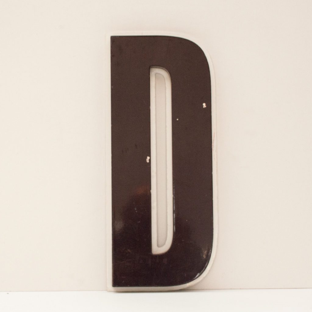 Reclaimed Black Resin Letter D – Vintage Matters