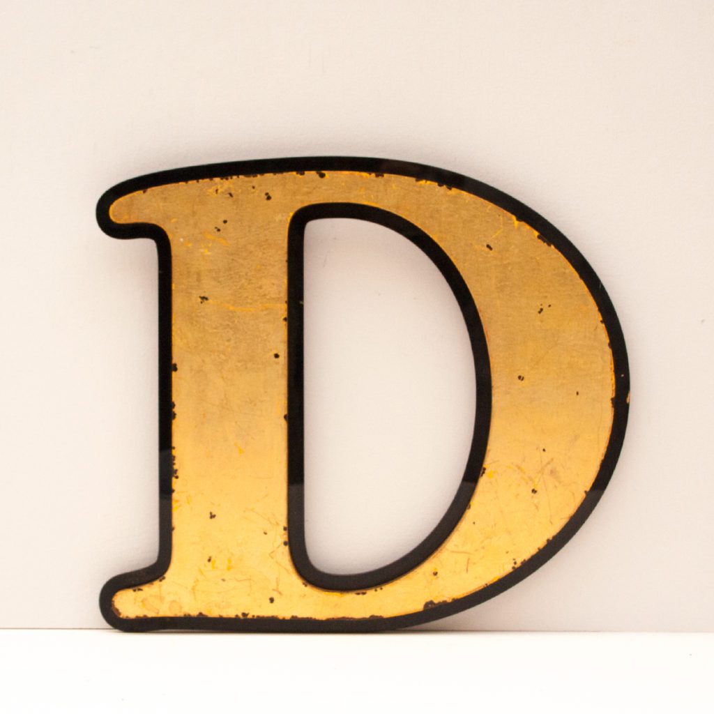 Reclaimed Black Resin Letter D – Vintage Matters