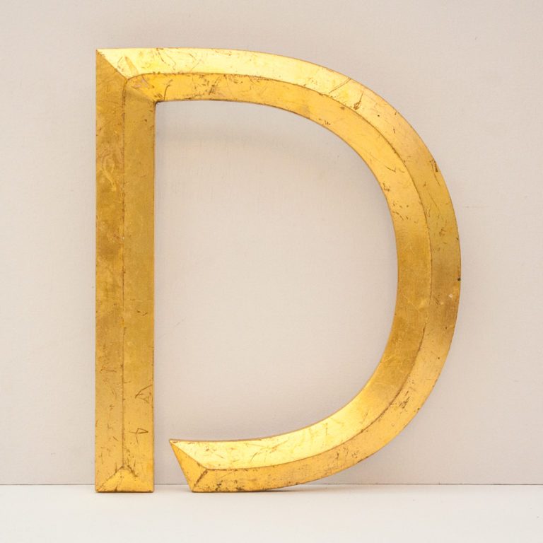 Reclaimed Black Resin Letter D – Vintage Matters