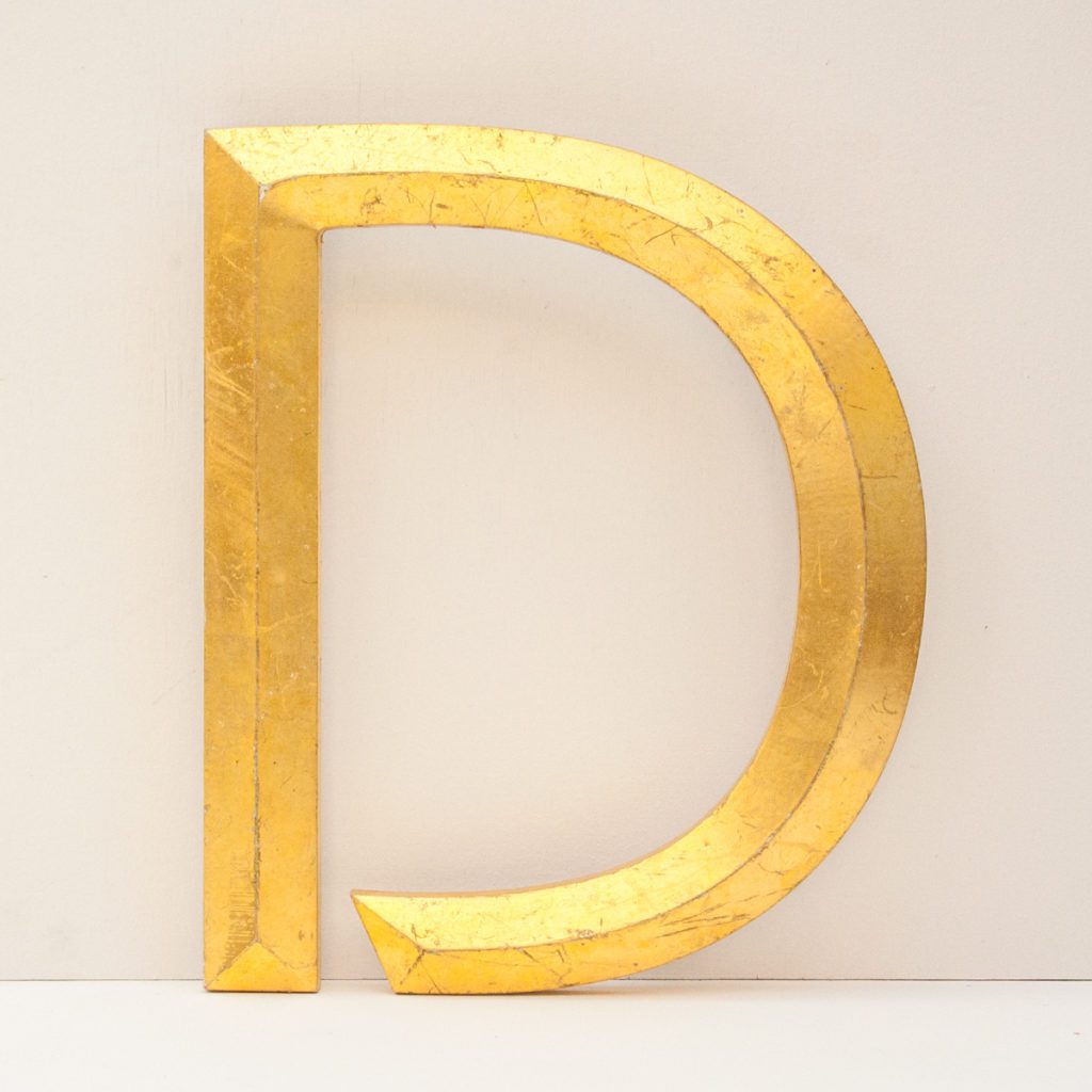 Reclaimed Black Resin Letter D – Vintage Matters