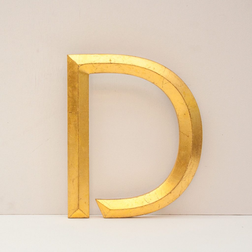 Reclaimed Black Resin Letter D – Vintage Matters