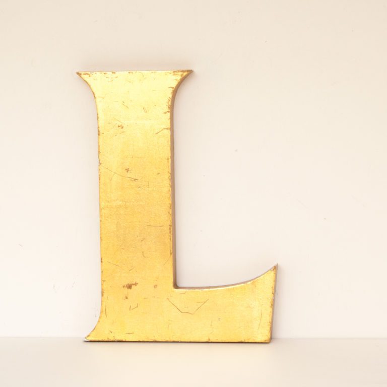 Giant Reclaimed Metal Letter L - Vintage Matters